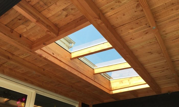 Lichtstraat Glas Douglas Lessenaars 2402Br x 1000mm Dp | Tuingemak